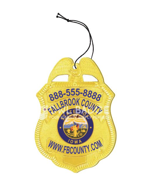 Shield Air Freshener Badge – Owl Badges