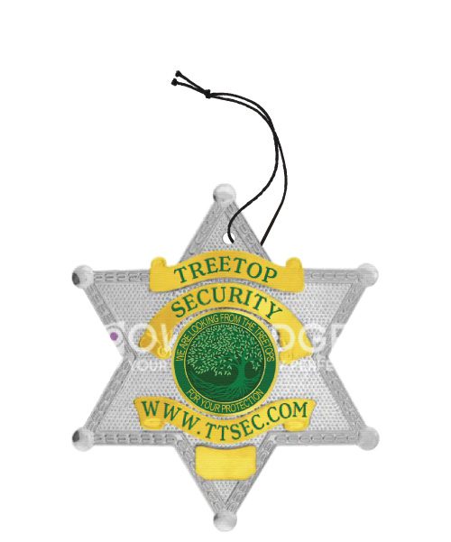 6 Point Star Air Freshener Badge – Owl Badges