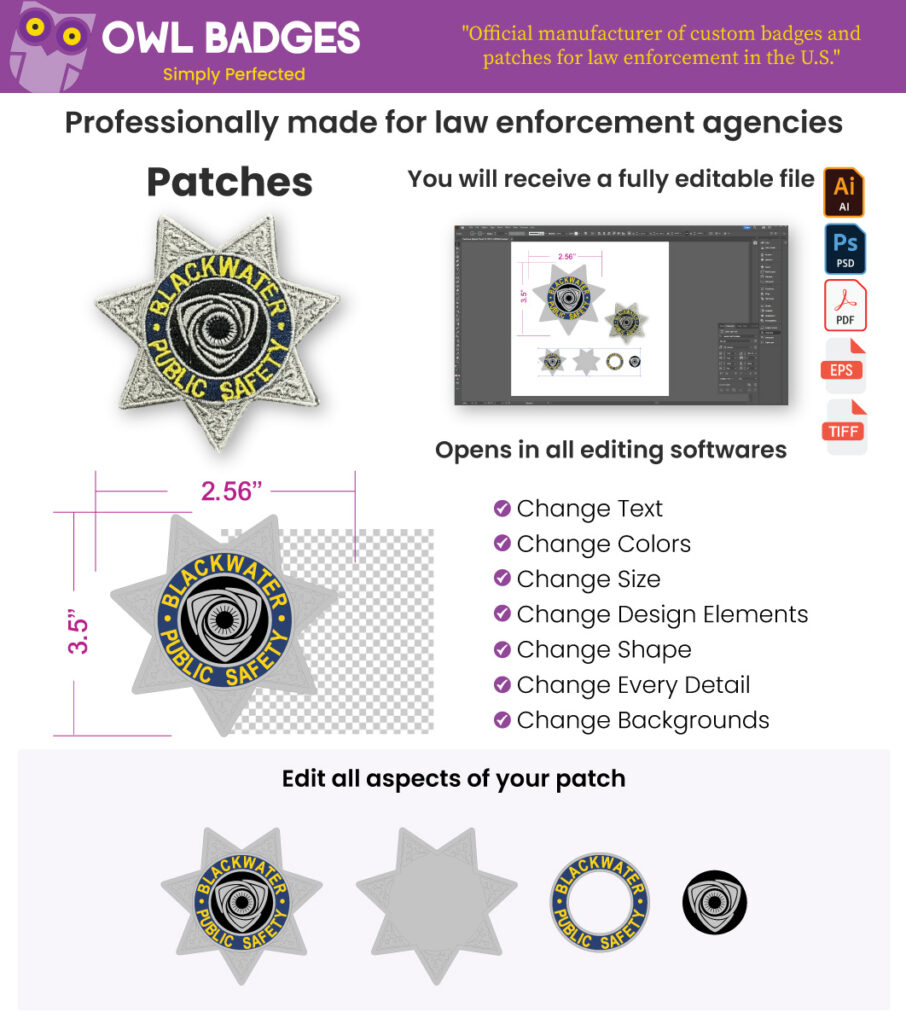 Digital Art File Metal Badges – Owl Badges