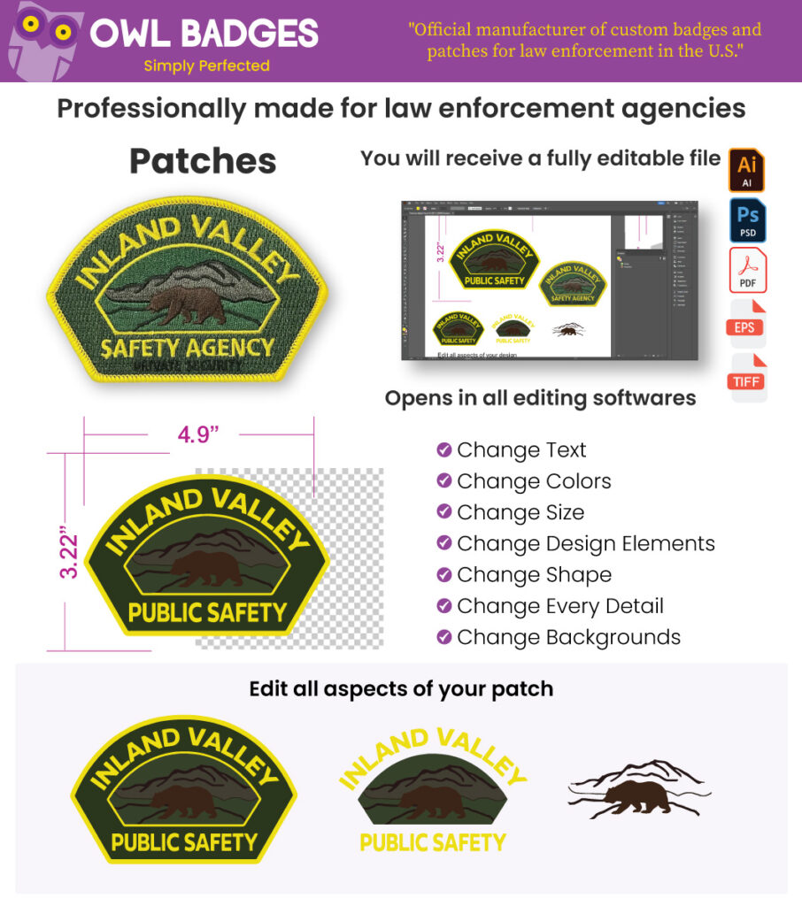Digital Art File Metal Badges – Owl Badges