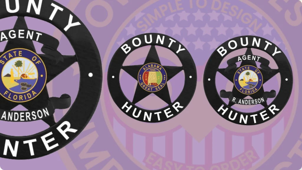 Bounty Hunter Badges | Custom Design Online | No Minimum