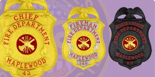 Buy Custom Firefighter Badges | Personalized Fireman Badges